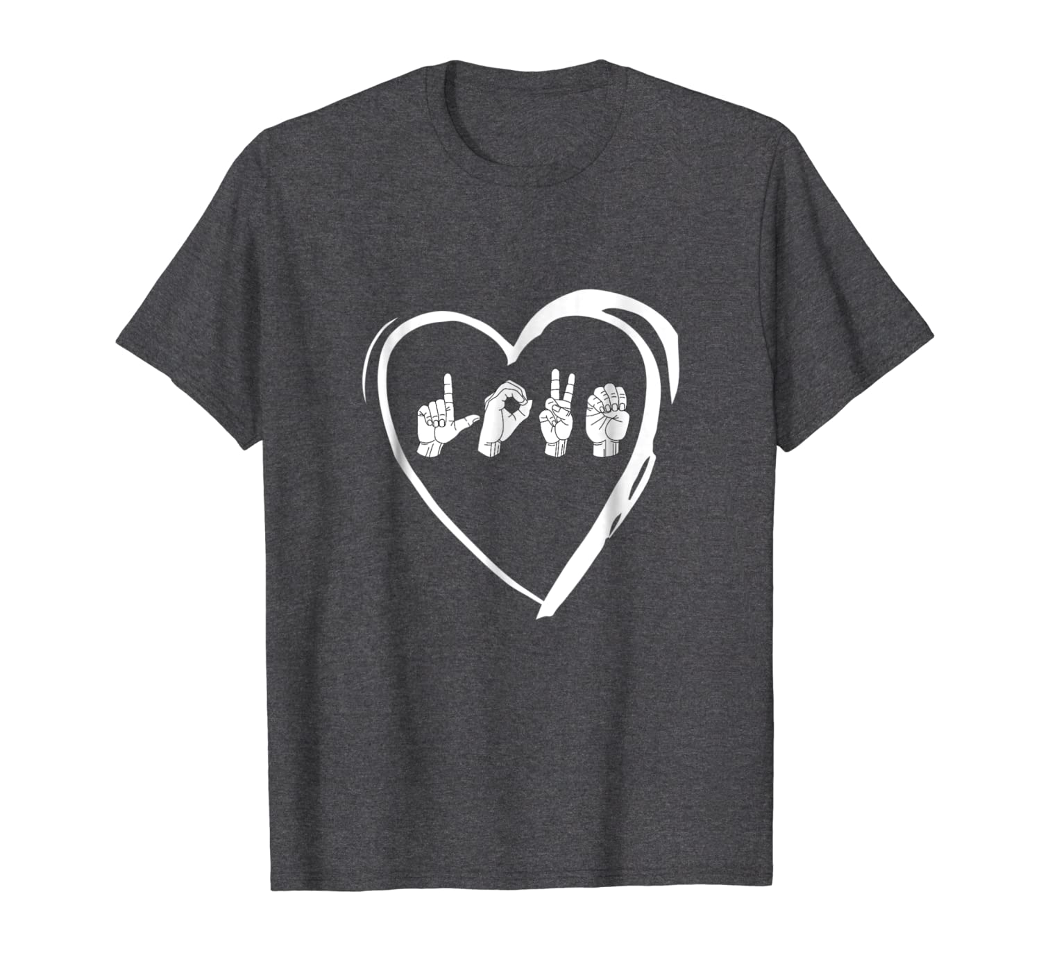 Love Sign Language Heart Asl Valentine's Day Gift T-Shirt – Australia ...