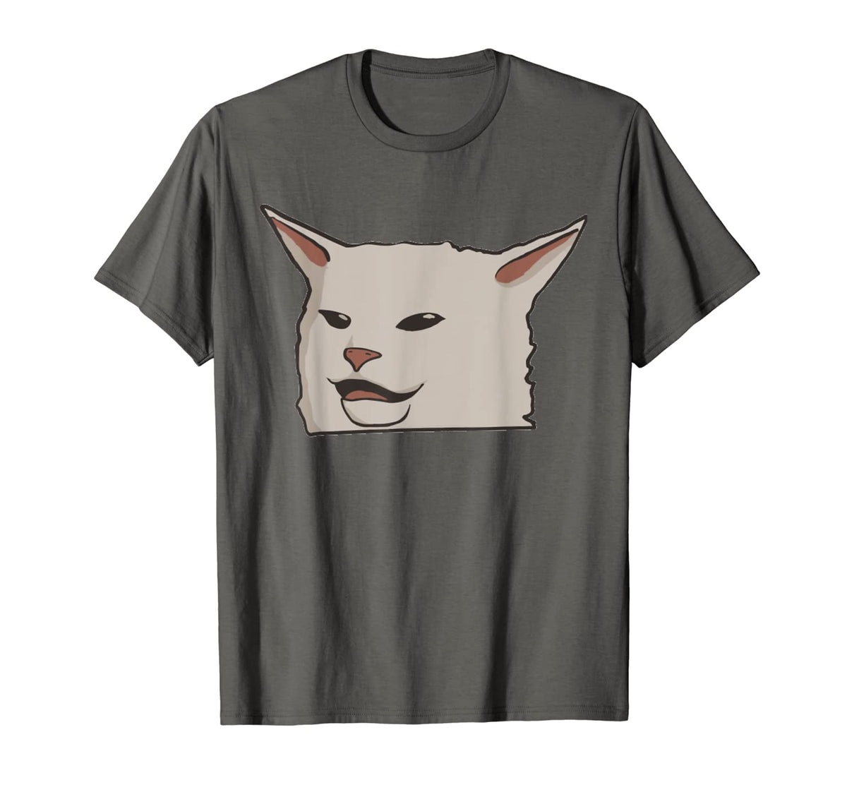 Funny Dinner Table Cat Meme Woman Yelling Confused Gift T-Shirt ...